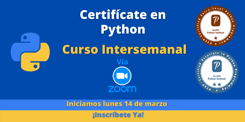 Curso de preparación para la certificación PCEP y PCAP en Python.